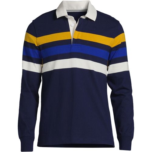 Mens Long Sleeve Rugby Polo Shirts | Lands' End