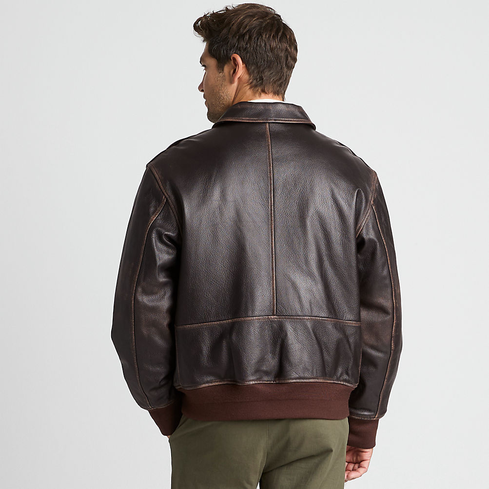 Willis and Geiger Leather Bomber Jacket | Lands' End Willis and Geiger Leather Bomber Jacket | Lands' End