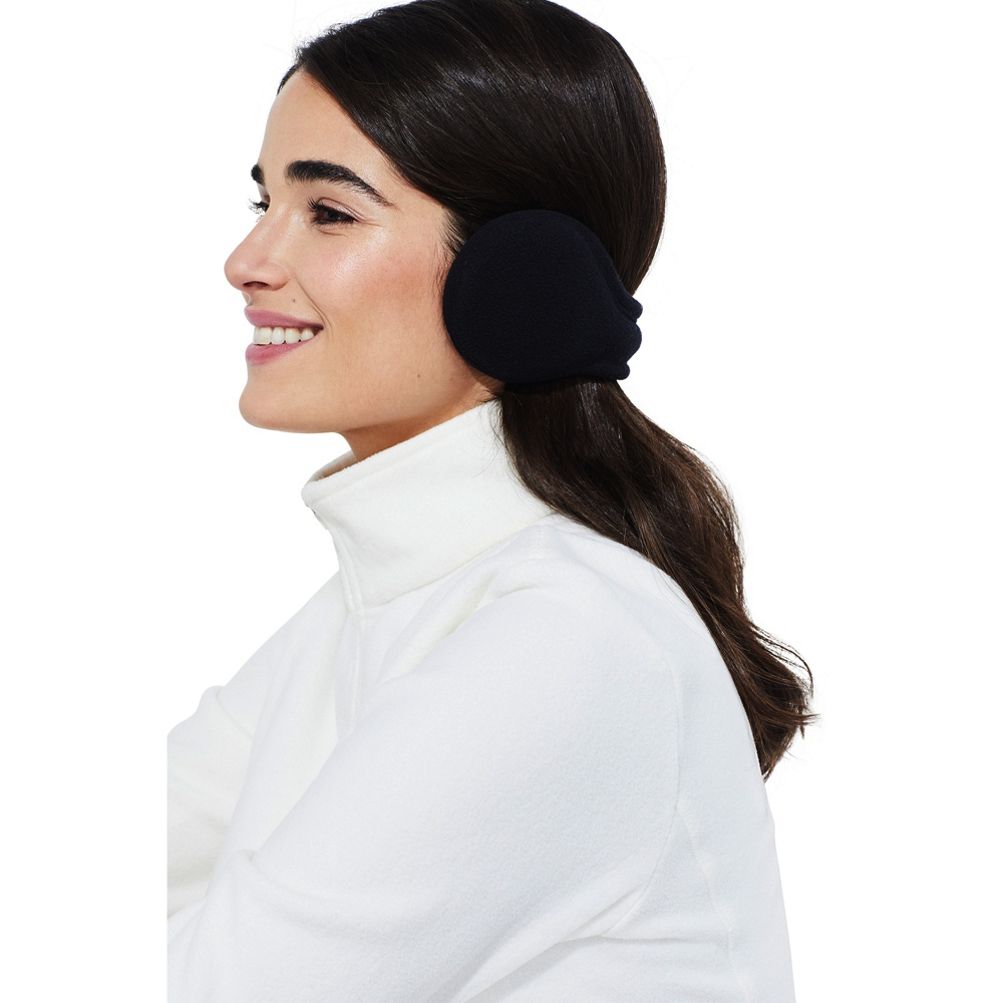Women s Anyweather Fleece Adjustable Earmuffs Lands End