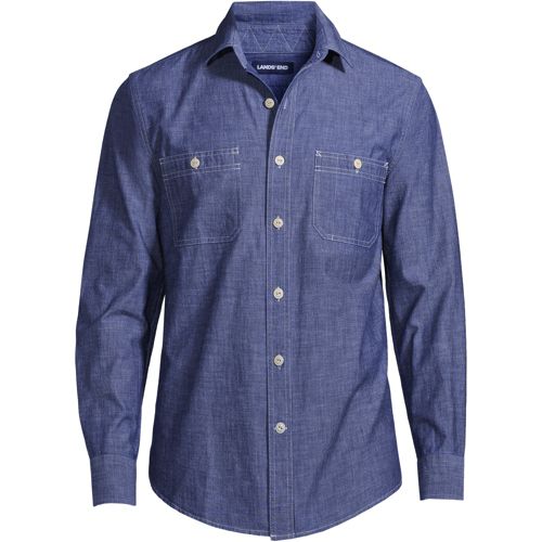 Men's Traditional Fit Chambray Work Shirt