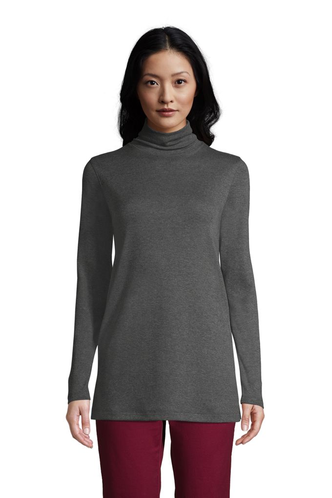 Lands Endwomens Tall Supima Cotton Turtleneck Tunic Lands End