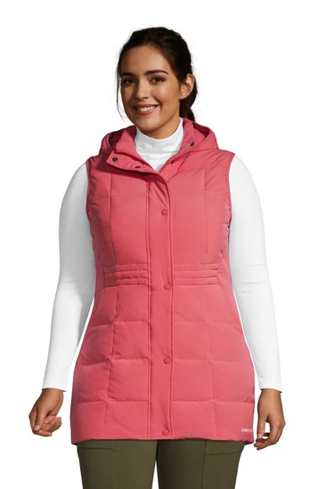 Shops Clothing Lands End Womens Plus Size Ultralight Packable Down Vest Tops And Tees
