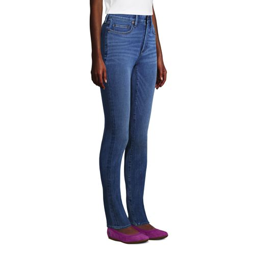 Women's Skinny Leg Slimming Jeans, High Waisted | Lands' End