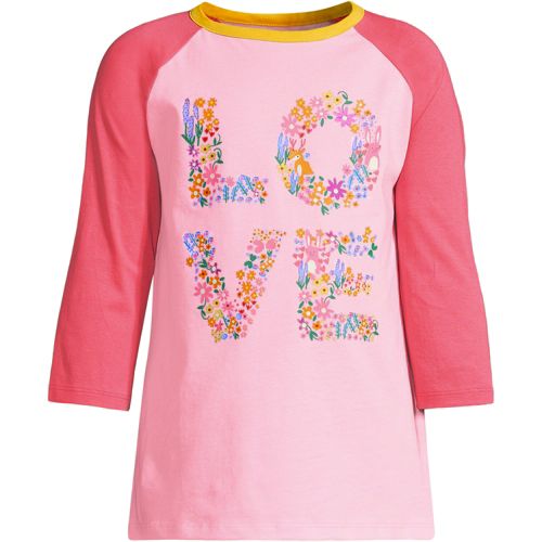 Girls' Raglan Graphic Tee | Lands' End