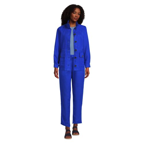 Women's Long Linen Jacket | Lands' End