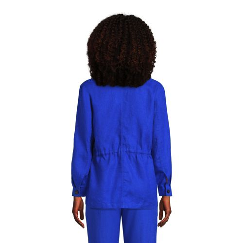 Women's Long Linen Jacket | Lands' End