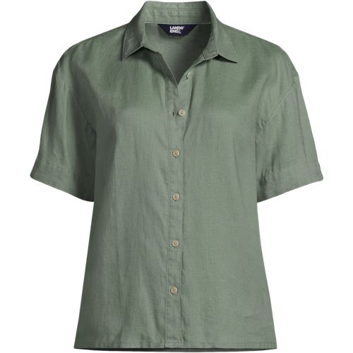 Chemise En Lin à Manches Courtes Dolman Femme Stature Standard Lands