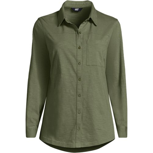 Women's Slub Jersey Shirt | Lands' End